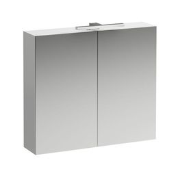 Laufen Base LED-Spiegelschrank H4028021102611 80x70x18,5cm, Wei&szlig; Gl&auml;nzend