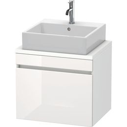 Duravit DuraStyle Waschtisch-Unterschrank DS530002218 60 x 47,8 cm, wei&szlig; hochglanz/wei&szlig; matt, f&uuml;r Konsole, 1 Auszug
