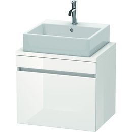 Duravit DuraStyle Waschtisch-Unterschrank DS530002243 60 x 47,8 cm, wei&szlig; hochglanz/basalt matt, f&uuml;r Konsole, 1 Auszug