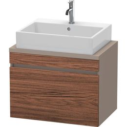 Duravit DuraStyle Waschtisch-Unterschrank DS530102143 70 x 47,8 cm, nussbaum dunkel/basalt matt, f&uuml;r Konsole, 1 Auszug