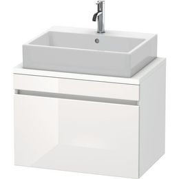 Duravit DuraStyle Waschtisch-Unterschrank DS530102218 70 x 47,8 cm, wei&szlig; hochglanz/wei&szlig; matt, f&uuml;r Konsole, 1 Auszug