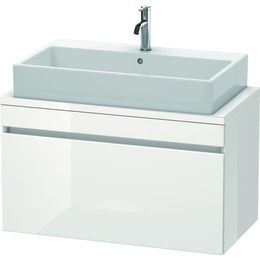 Duravit DuraStyle Waschtisch-Unterschrank DS530302218 90 x 47,8 cm, wei&szlig; hochglanz/wei&szlig; matt, f&uuml;r Konsole, 1 Auszug