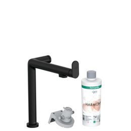 Hansgrohe Aqittura M91 K&uuml;chenarmatur 76802670 1jet, Starter Set, mattschwarz