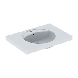 Geberit Preciosa Waschtisch 124280000 80 x 55 cm, weiss, mit Hahnloch und &Uuml;berlauf
