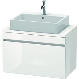 Duravit DuraStyle Waschtisch-Unterschrank DS530202218 80 x 47,8 cm, wei&szlig; hochglanz/wei&szlig; matt, f&uuml;r Konsole, 1 Auszug