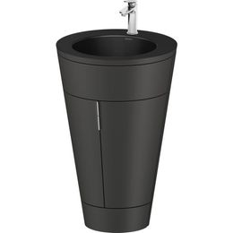 Duravit Starck 1,c-bonded Set S19514O10580000 Griff Chrom, Keramik Schwarz Matt, bodenstehend, Graphit Seidenmatt, 864 x 560 x 605 mm