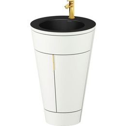 Duravit Starck 1,c-bonded Set S19514O34360010 Griff Gold, Keramik Schwarz Matt, Innenbeleuchtung, bodenstehend, Wei&szlig; Seidenmatt, 864 x 560 x 605 mm