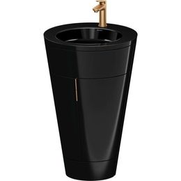 Duravit Starck 1,c-bonded S19515O04400000 Griff Bronze, Keramik Schwarz Matt, bodenstehend, Schwarz Hochglanz, 864 x 560 x 605 mm