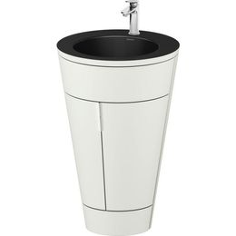 Duravit Starck 1,c-bonded Set S19514O10390000 Griff Chrom, Keramik Schwarz Matt, bodenstehend, Nordic Wei&szlig; Seidenmatt, 864 x 560 x 605 mm