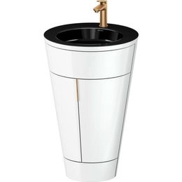 Duravit Starck 1,c-bonded Set S19515O04850000 Griff Bronze, Keramik Schwarz Matt, bodenstehend, Wei&szlig; Hochglanz, 864 x 560 x 605 mm