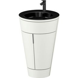 Duravit Starck 1,c-bonded Set S19515OBD390000 Griff Diamantschwarz, Keramik Schwarz Matt, bodenstehend, Nordic Wei&szlig; Seidenmatt, 864 x 560 x 605 mm