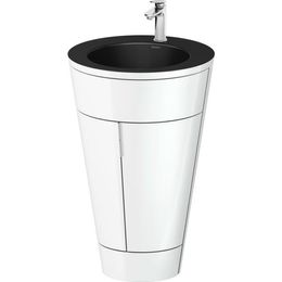 Duravit Starck 1,c-bonded Set S19514O10850010 Griff Chrom, Keramik Schwarz Matt, Innenbeleuchtung, bodenstehend, Wei&szlig; Hochglanz, 864 x 560 x 605 mm