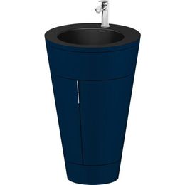 Duravit Starck 1,c-bonded Set S19514O10980000 Griff Chrom, Keramik Schwarz Matt, bodenstehend, Nachtblau Seidenmatt, 864 x 560 x 605 mm