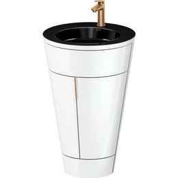 Duravit Starck 1,c-bonded Set S19515O04850010 Griff Bronze, Keramik Schwarz Matt, Innenbeleuchtung, bodenstehend, Wei&szlig; Hochglanz, 864 x 560 x 605 mm