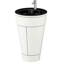 Duravit Starck 1,c-bonded Set S19515O70360000 Griff Edelstahl, Keramik Schwarz Matt, bodenstehend, Wei&szlig; Seidenmatt, 864 x 560 x 605 mm