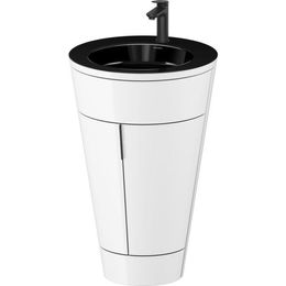 Duravit Starck 1,c-bonded Set S19515OBD850000 Griff Diamantschwarz, Keramik Schwarz Matt, bodenstehend, Wei&szlig; Hochglanz, 864 x 560 x 605 mm