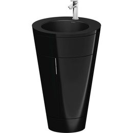 Duravit Starck 1,c-bonded Set S19514O10400000 Griff Chrom, Keramik Schwarz Matt, bodenstehend, Schwarz Hochglanz, 864 x 560 x 605 mm