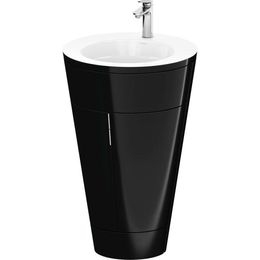 Duravit Starck 1,c-bonded Set S19513O10400010 Griff Chrom, Keramik Wei&szlig; Matt, Innenbeleuchtung, bodenstehend, Schwarz Hochglanz, 864 x 560 x 605 mm
