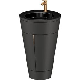 Duravit Starck 1,c-bonded Set S19515O04580000 Griff Bronze, Keramik Schwarz Matt, bodenstehend, Graphit Seidenmatt,864 x 560 x 605 mm