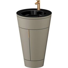 Duravit Starck 1,c-bonded Set S19515O04920000 Griff Bronze, Keramik Schwarz Matt, bodenstehend, Stein Grau Seidenmatt, 864 x 560 x 605 mm