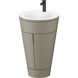 Duravit Starck 1,c-bonded Set S19512OBD920000 Griff Diamantschwarz, Keramik Wei&szlig; Matt, bodenstehend Stein Grau Seidenmatt, 864 x 560 x 605 mm