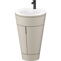 Duravit Starck 1,c-bonded Set S19513OBD600010 Griff Diamantschwarz, Keramik Wei&szlig; Matt, Innenbeleuchtung, bodenstehend, Taupe Seidenmatt, 864 x 560 x 605 mm