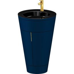 Duravit Starck 1,c-bonded Set S19515O34980000 Griff Gold, Keramik Schwarz Matt, bodenstehend, Nachtblau Seidenmatt, 864 x 560 x 605 mm