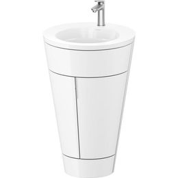 Duravit Starck 1,c-bonded Set S19513O70850010 Griff Edelstahl, Keramik Wei&szlig; Matt, Innenbeleuchtung, bodenstehend Wei&szlig; Hochglanz, 864 x 560 x 605 mm