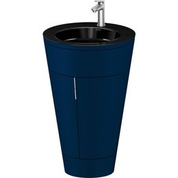 Duravit Starck 1,c-bonded Set S19515O70980000 Griff Edelstahl, Keramik Schwarz Matt, bodenstehend, Nachtblau Seidenmatt, 864 x 560 x 605 mm