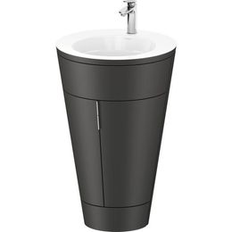 Duravit Starck 1,c-bonded Set S19513O10580010 Griff Chrom, Keramik Wei&szlig; Matt, Innenbeleuchtung, bodenstehend Graphit Seidenmatt, 864 x 560 x 605 mm