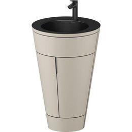 Duravit Starck 1,c-bonded Set S19514OBD600000 Griff Diamantschwarz, Keramik Schwarz Matt, bodenstehend, Taupe Seidenmatt, 864 x 560 x 605 mm