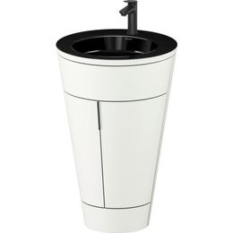 Duravit Starck 1,c-bonded Set S19515OBD360000 Griff Diamantschwarz, Keramik Schwarz Matt, bodenstehend, Wei&szlig; Seidenmatt, 864 x 560 x 605 mm