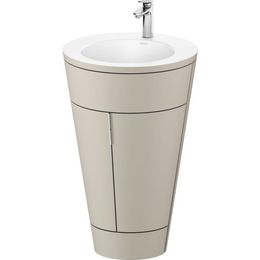 Duravit Starck 1,c-bonded Set S19512O10600010 Griff Chrom, Keramik Wei&szlig; Matt, Innenbeleuchtung, bodenstehend, Taupe Seidenmatt, 864 x 560 x 605 mm
