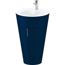 Duravit Starck 1,c-bonded Set S19513O10980000 Griff Chrom, Keramik Wei&szlig; Matt, bodenstehend Nachtblau Seidenmatt, 864 x 560 x 605 mm