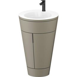 Duravit Starck 1,c-bonded Set S19513OBD920010 Griff Diamantschwarz, Keramik Wei&szlig; Matt, Innenbeleuchtung, bodenstehend, Stein Grau Seidenmatt, 864 x 560 x 605 mm