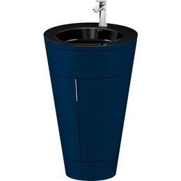 Duravit Starck 1,c-bonded Set S19515O10980000 Griff Chrom, Keramik Schwarz Matt, bodenstehend, Nachtblau Seidenmatt, 864 x 560 x 605 mm