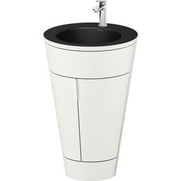 Duravit Starck 1,c-bonded Set S19514O10360010 Griff Chrom, Keramik Schwarz Matt, Innenbeleuchtung, bodenstehend, Wei&szlig; Seidenmatt, 864 x 560 x 605 mm