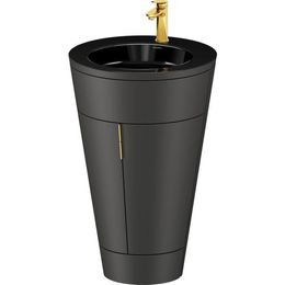 Duravit Starck 1,c-bonded Set S19515O34580000 Griff Gold, Keramik Schwarz Matt, bodenstehend, Graphit Seidenmatt, 864 x 560 x 605 mm