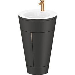 Duravit Starck 1,c-bonded Set S19513O04580010 Griff Bronze, Keramik Wei&szlig; Matt, Innenbeleuchtung, bodenstehend Graphit Seidenmatt, 864 x 560 x 605 mm