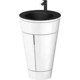 Duravit Starck 1,c-bonded Set S19514OBD850010 Griff Diamantschwarz, Keramik Schwarz Matt, Innenbeleuchtung, bodenstehend, Wei&szlig; Hochglanz, 864 x 560 x 605 mm