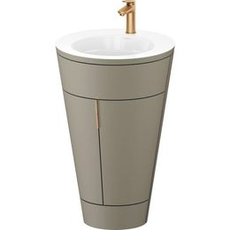 Duravit Starck 1,c-bonded Set S19513O04920010 Griff Bronze, Keramik Wei&szlig; Matt, Innenbeleuchtung, bodenstehend, Stein Grau Seidenmatt, 864 x 560 x 605 mm