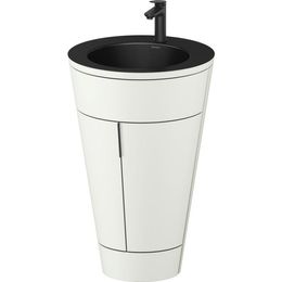 Duravit Starck 1,c-bonded Set S19514OBD390010 Griff Diamantschwarz, Keramik Schwarz Matt, Innenbeleuchtung, bodenstehend, Nordic Wei&szlig; Seidenmatt, 864 x 560 x 605 mm