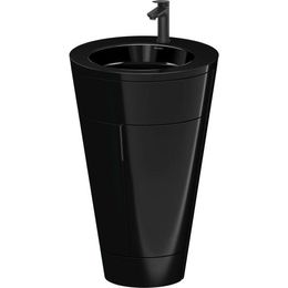 Duravit Starck 1,c-bonded Set S19515OBD400010 Griff Diamantschwarz, Keramik Schwarz Matt, Innenbeleuchtung, bodenstehend, Schwarz Hochglanz, 864 x 560 x 605 mm