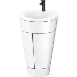 Duravit Starck 1,c-bonded Set S19513OBD850010 Griff Diamantschwarz, Keramik Wei&szlig; Matt, Innenbeleuchtung, bodenstehend, Wei&szlig; Hochglanz, 864 x 560 x 605 mm