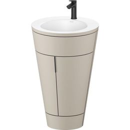 Duravit Starck 1,c-bonded Set S19512OBD600010 Griff Diamantschwarz, Keramik Wei&szlig; Matt, Innenbeleuchtung, bodenstehend, Taupe Seidenmatt, 864 x 560 x 605 mm
