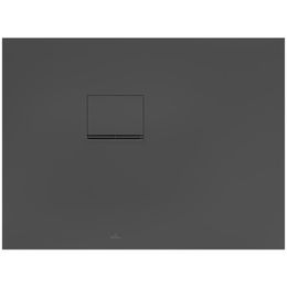 Villeroy & Boch Villeroy & Boch Squaro Infinity Duschwanne UDQ1075SQI2LV1S, 100 x 75 x 4 cm, anthrazit