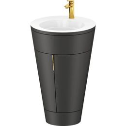 Duravit Starck 1,c-bonded Set S19513O34580010 Griff Gold, Keramik Wei&szlig; Matt, Innenbeleuchtung, bodenstehend Graphit Seidenmatt, 864 x 560 x 605 mm