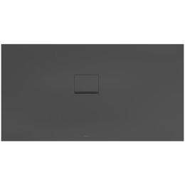 Villeroy & Boch Villeroy & Boch Squaro Infinity Duschwanne UDQ1580SQI2LV1S, 150 x 80 x 4 cm, anthrazit