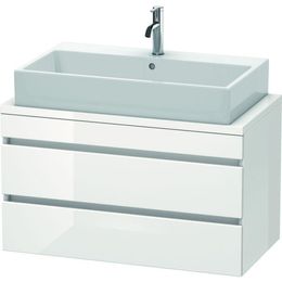Duravit DuraStyle Waschtisch-Unterschrank DS530802243 90 x 47,8 cm, wei&szlig; hochglanz/basalt matt, f&uuml;r Konsole, 2 Schubk&auml;sten