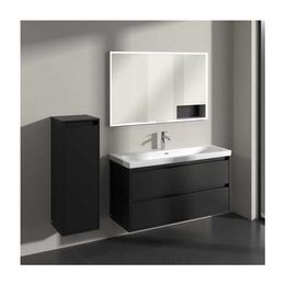 Villeroy & Boch Villeroy und Boch Skyla Seitenschrank C80200VL 1 T&uuml;r, 1 Schublade, 350 x 1000 x 349 mm, Volcano Black / Volcano Black
